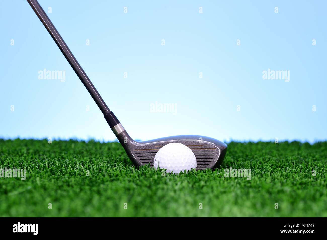 A studio photo of golfing equipment on artificial grass Stock Photo - Alamy
