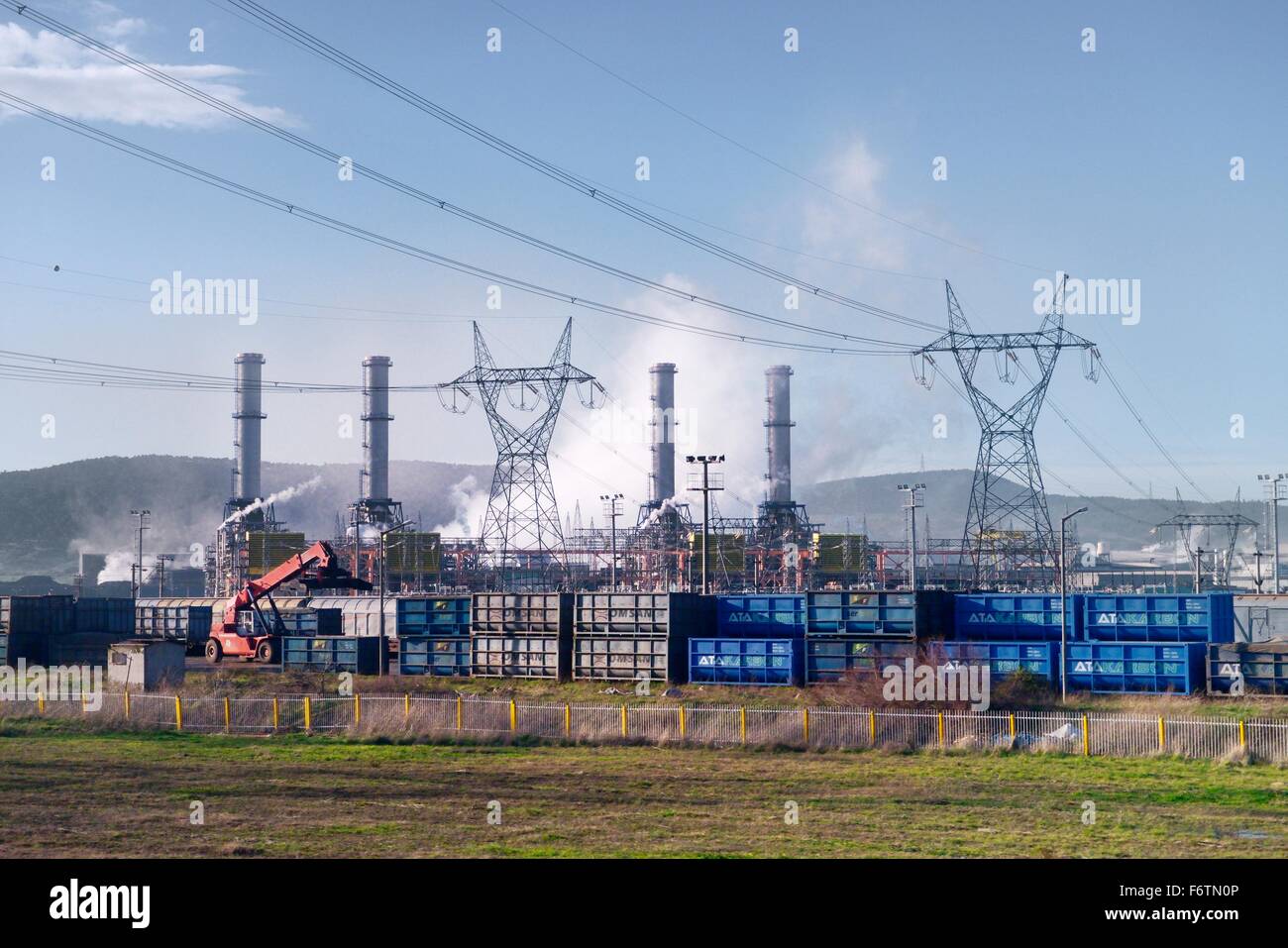 Izmir Power Plant, Aliaga, Turkey. 1532 megawatt combined cycle natural ...