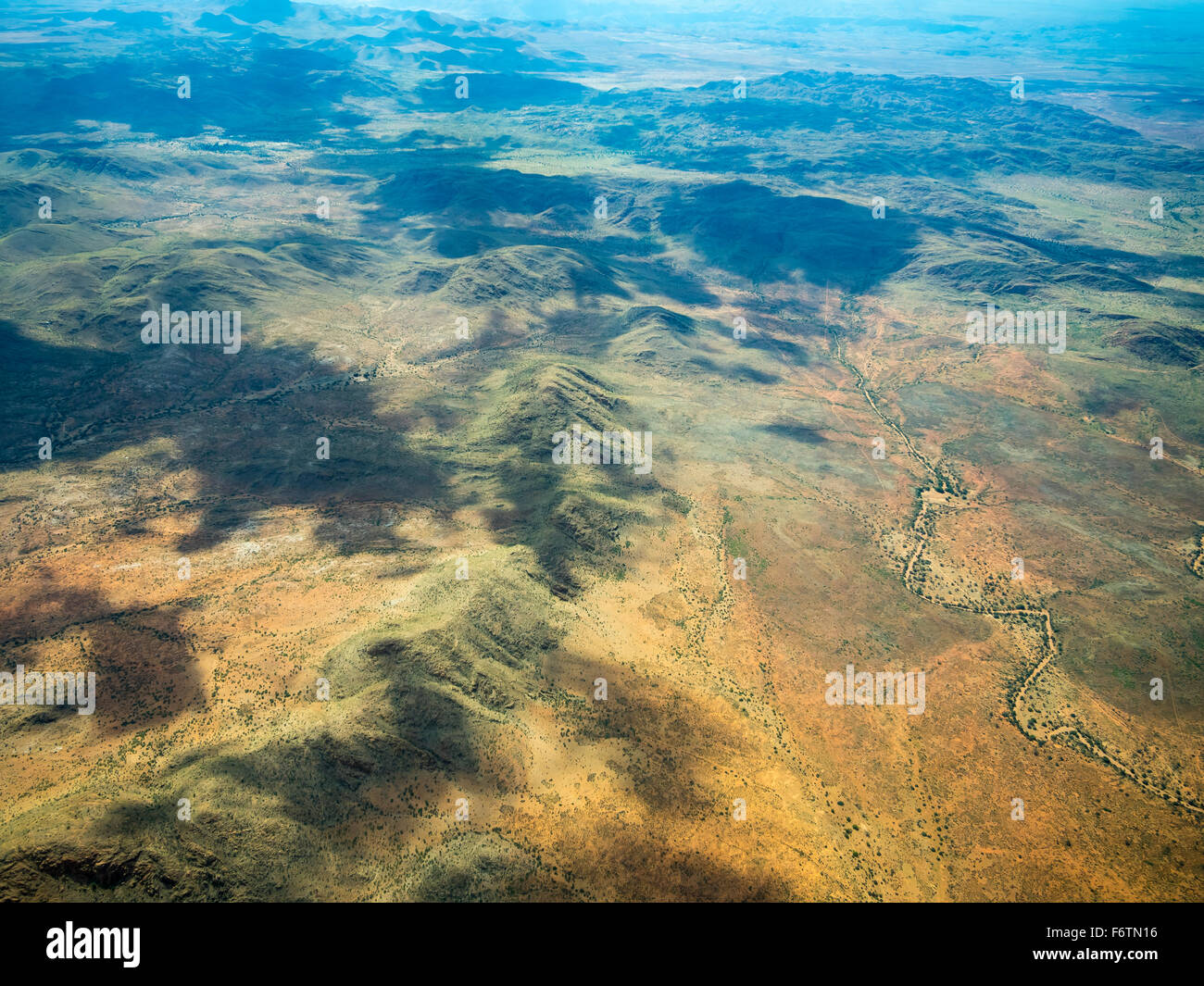 Namibia, Khomas, Neudamm, aerial view of highland Stock Photo - Alamy