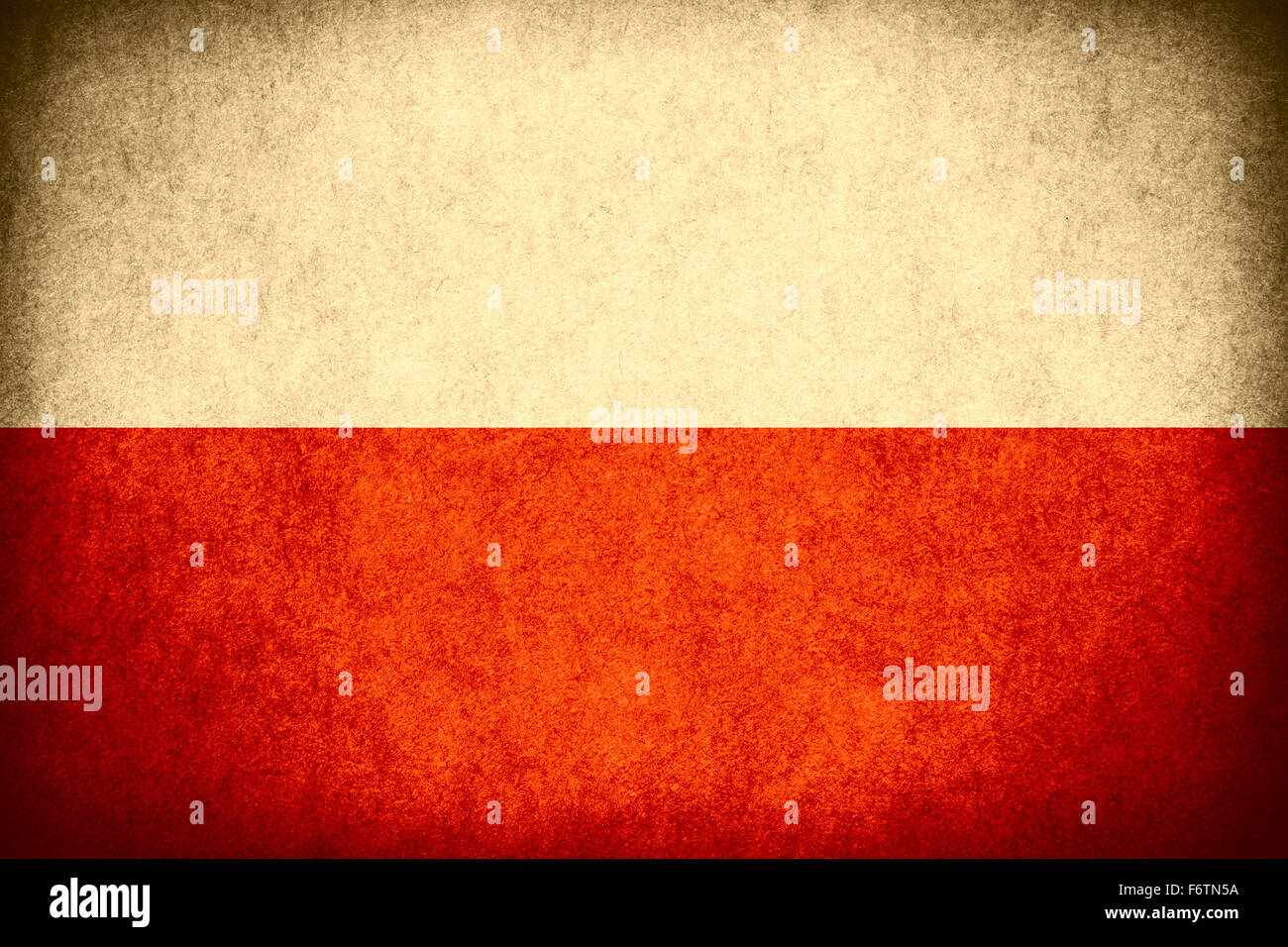 flag of Poland or Polish banner on paper rough pattern vintage texture ...