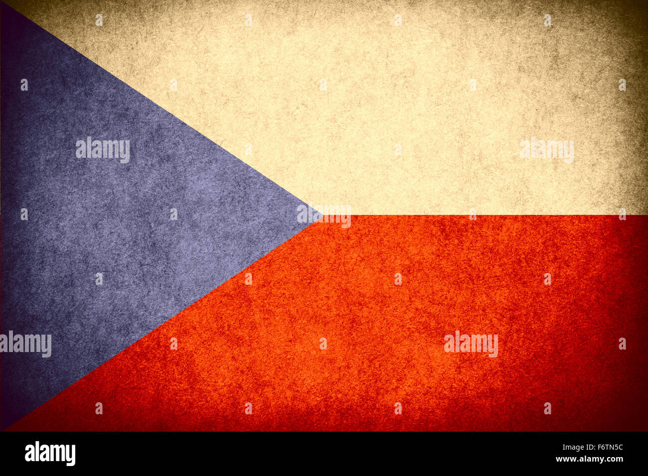 flag of Czech Republic or Czech banner on paper rough pattern vintage ...