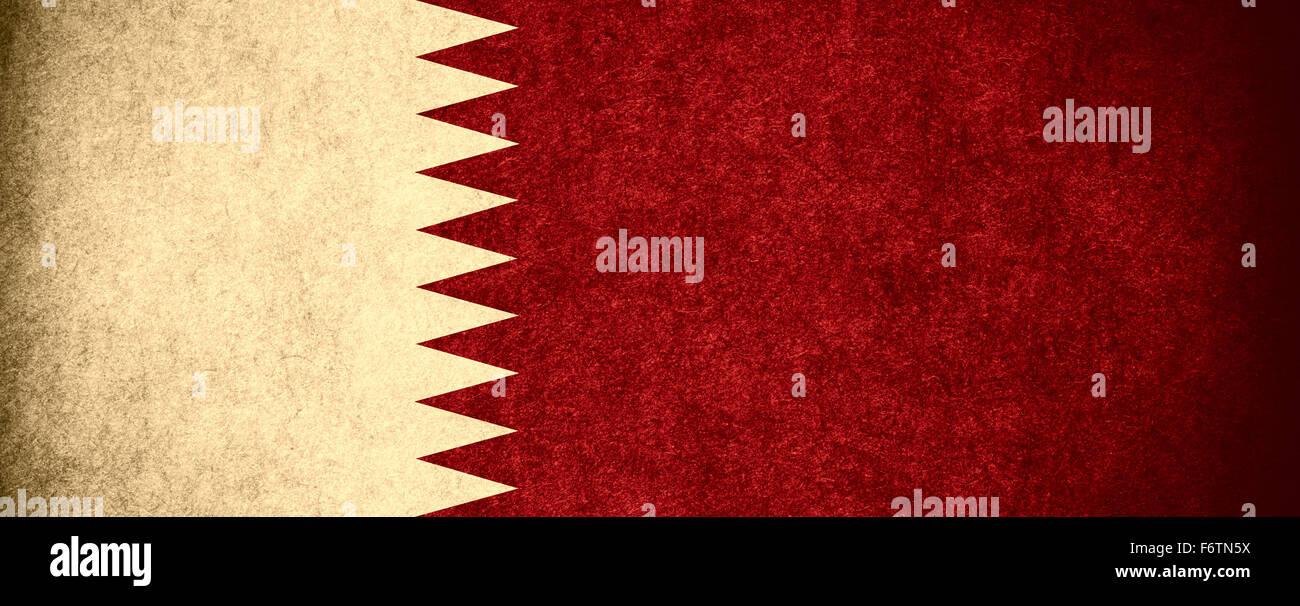 flag of Qatar or banner on paper rough pattern vintage texture Stock ...