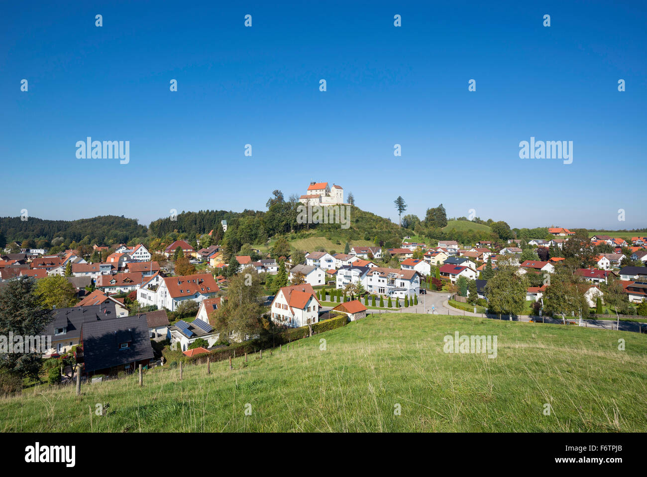 Germany, Baden-Wuerttemberg, district of Ravensburg, Waldburg Castle ...