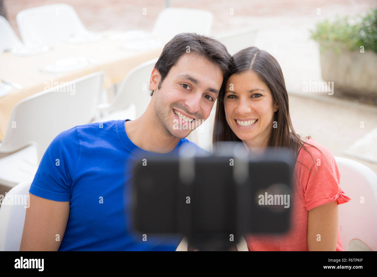 Taking photo selfie stick hi-res stock photography and images - Alamy