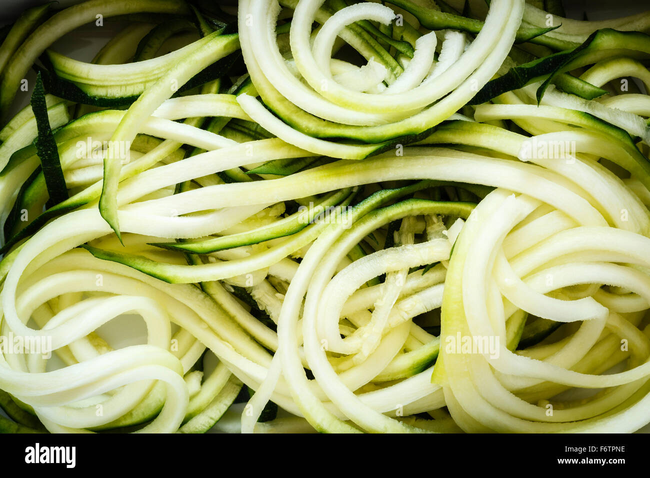 Courgette, vegetable noodles, close-up Stock Photo - Alamy