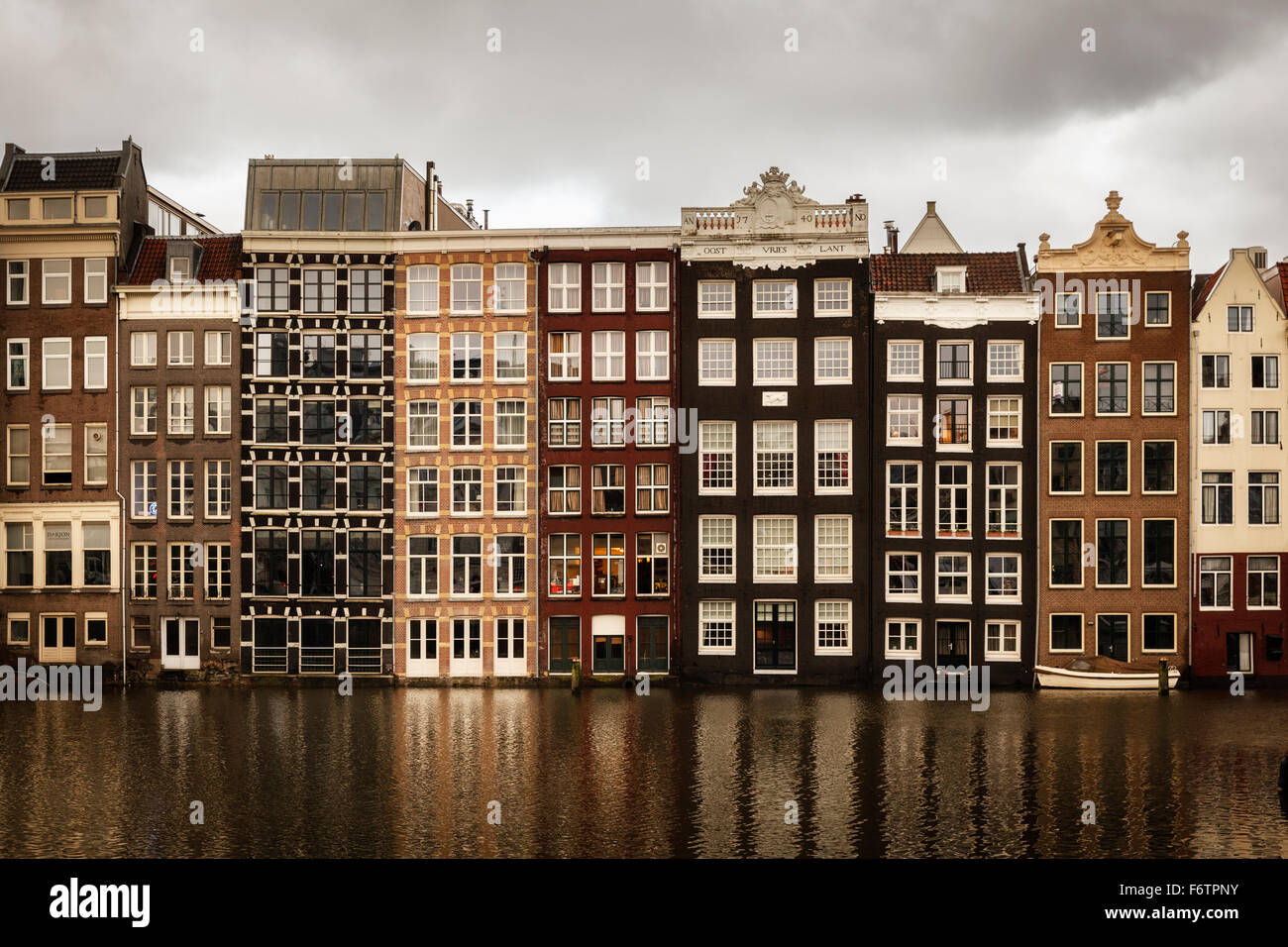 Netherlands, Amsterdam, Row of houses at a gracht Stock Photo - Alamy
