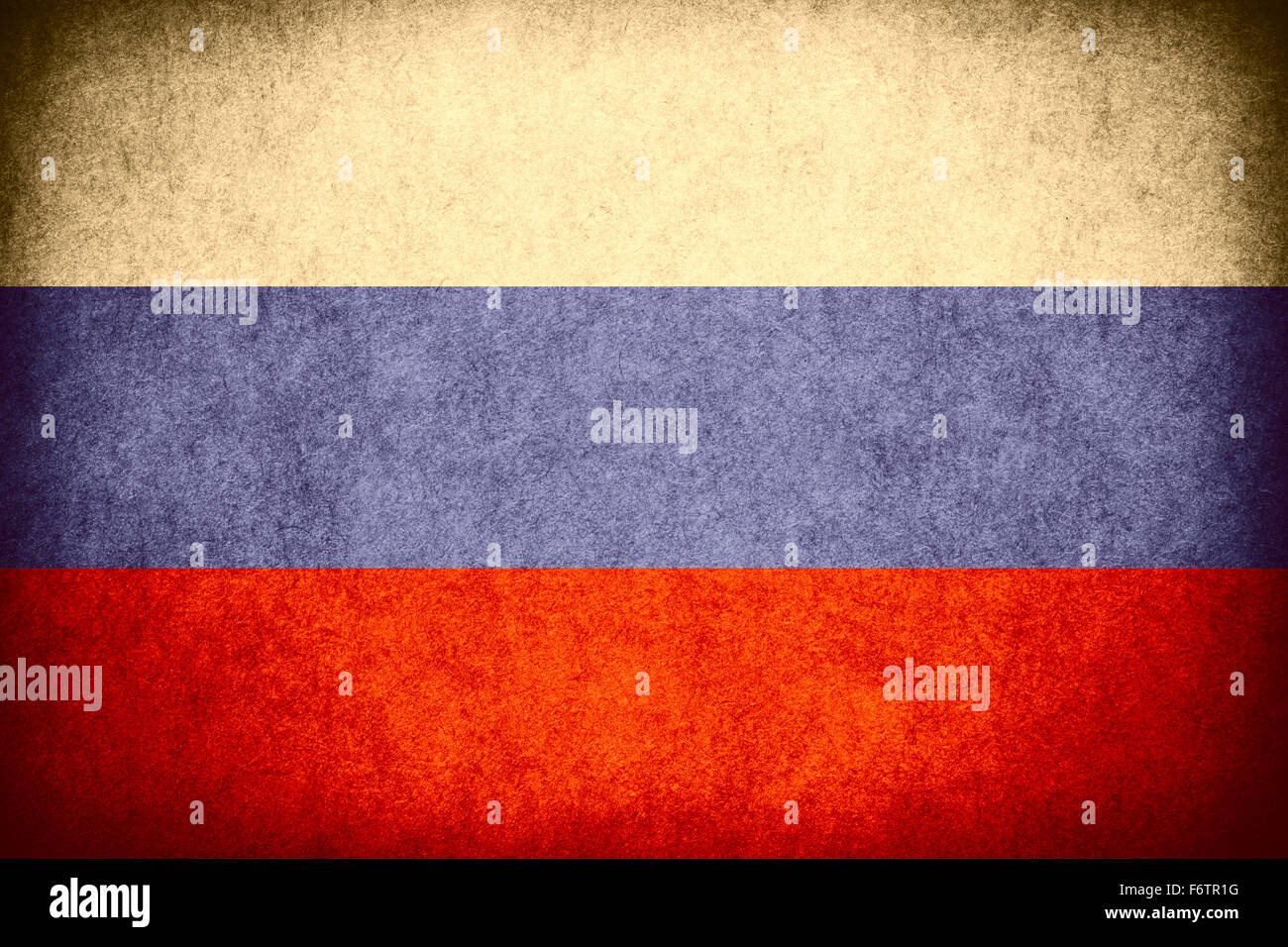 flag of Russia or Russian banner on paper rough pattern vintage texture ...