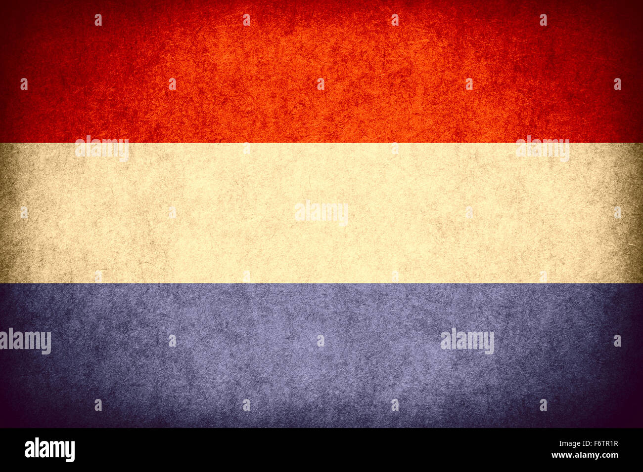 flag of Holland or Dutch banner on paper rough pattern vintage texture ...