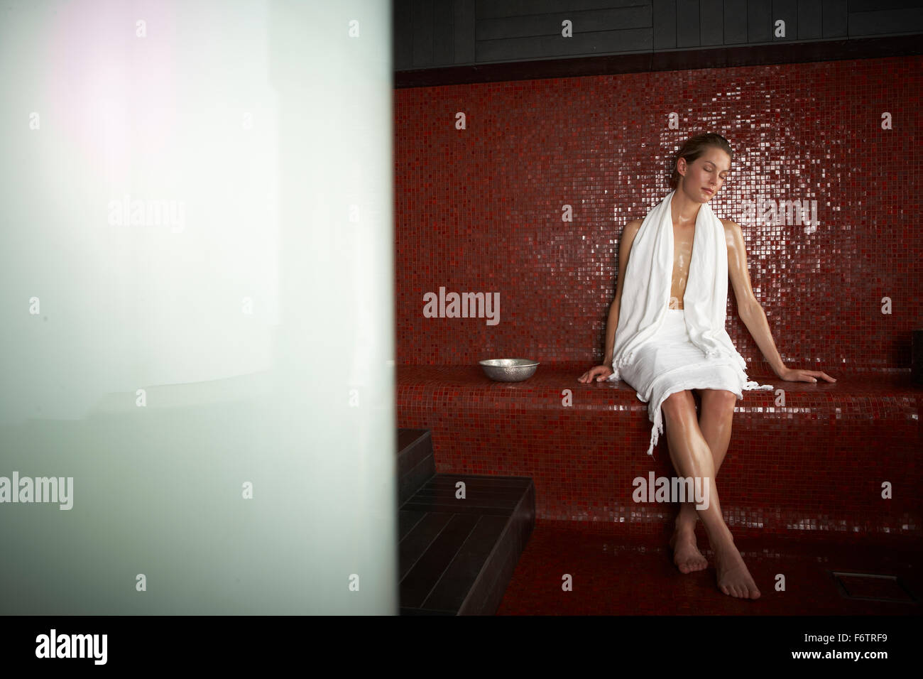 Woman in hamam Stock Photo - Alamy