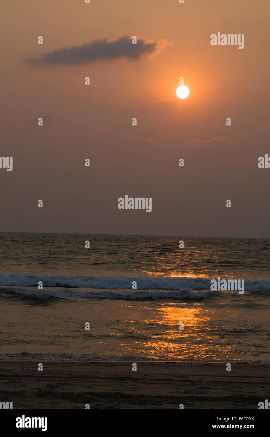 nature orange sun night sky night decline Stock Photo - Alamy