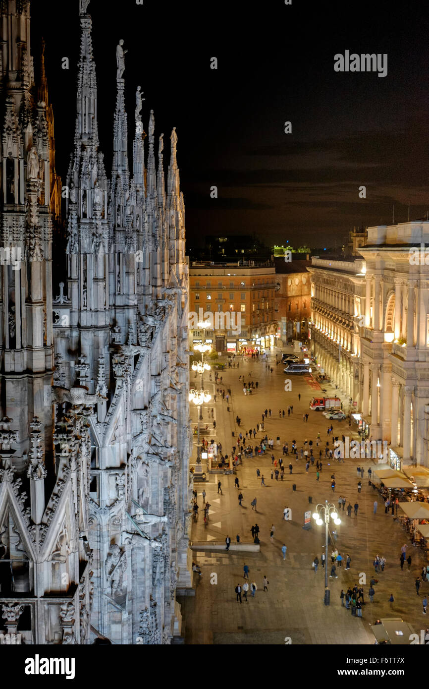 Italy, Milan, Cathedral Square at night Stock Photo - Alamy