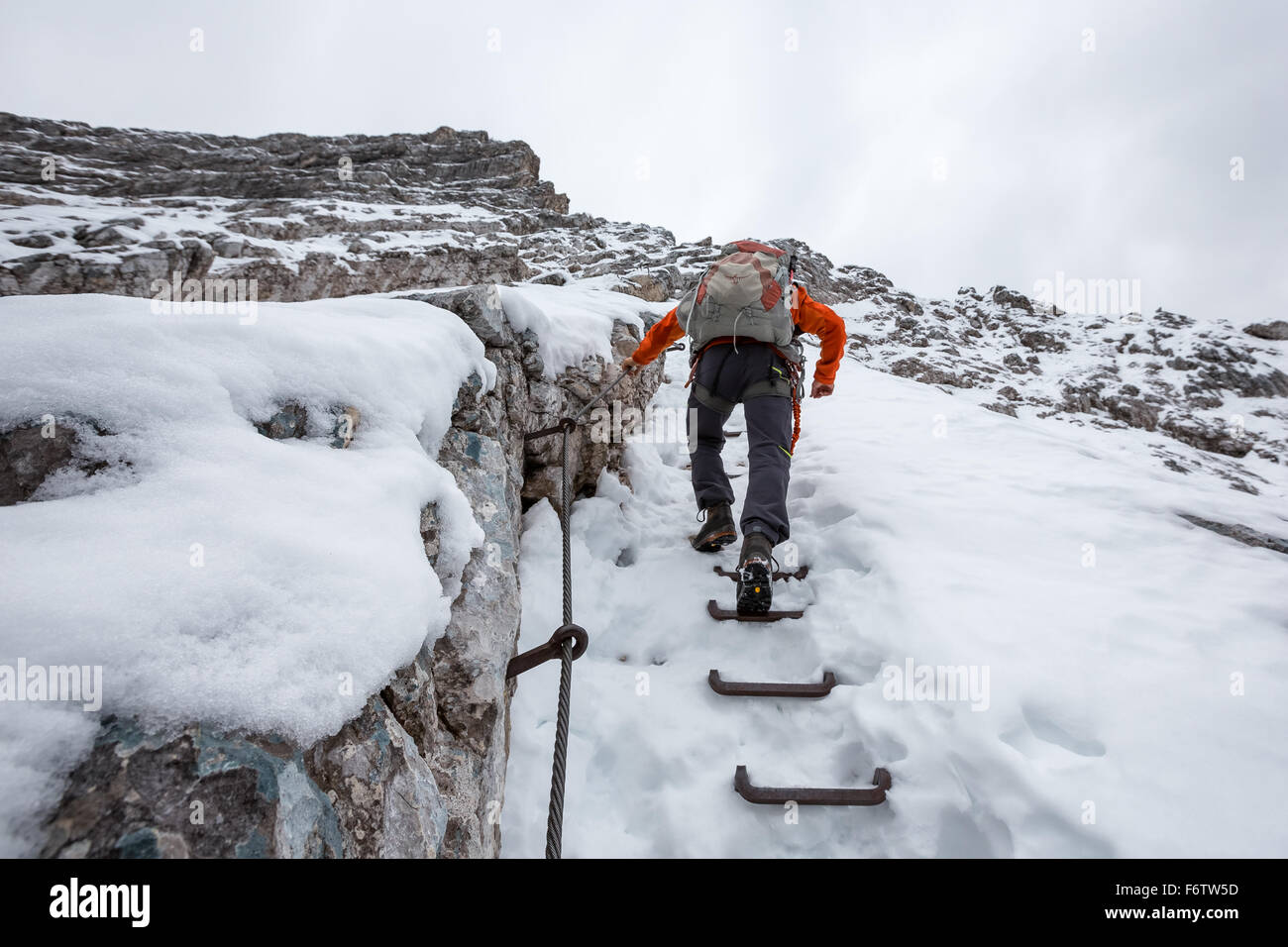 On Alpspitze via ferrata, Garmisch-Partenkirchen, Germany, Alps, Europe ...