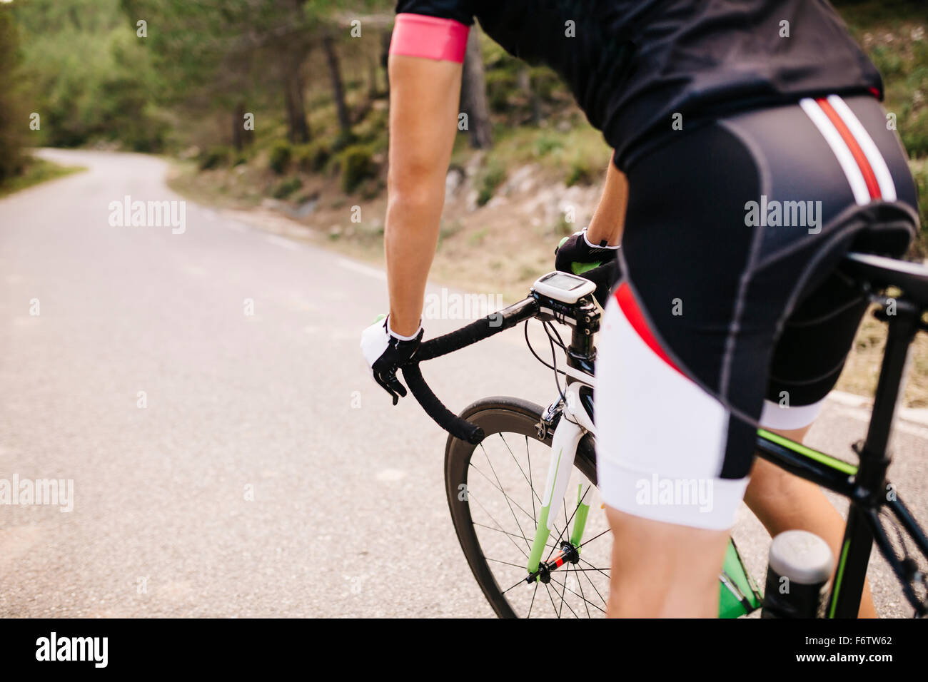 Cyclist with racing cycle Stock Photo - Alamy