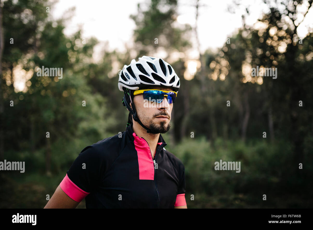 Portrait of cyclist Stock Photo - Alamy