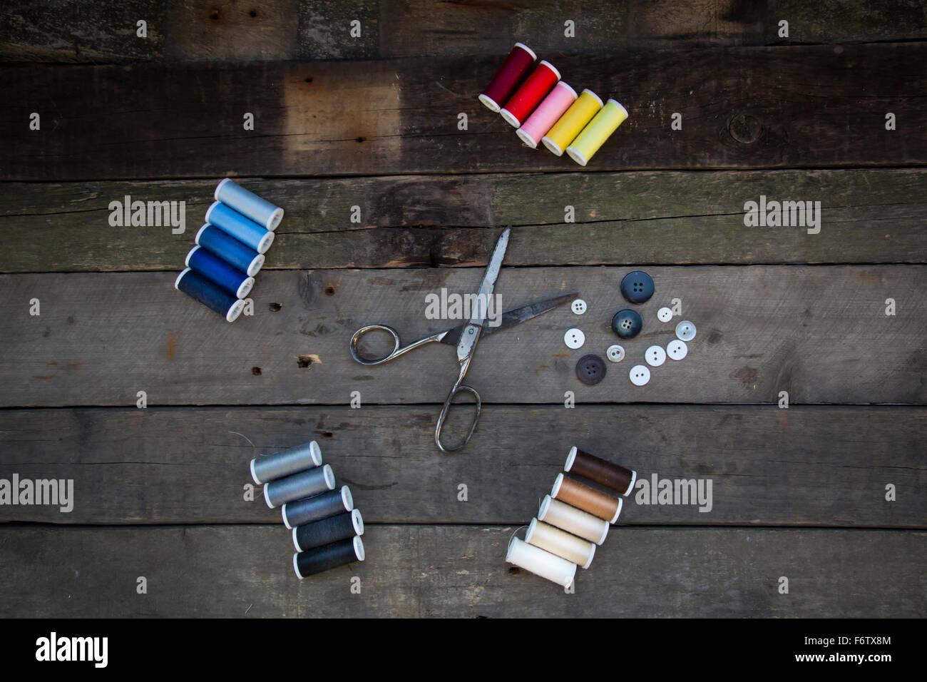 Cotton reels scissors hi-res stock photography and images - Alamy