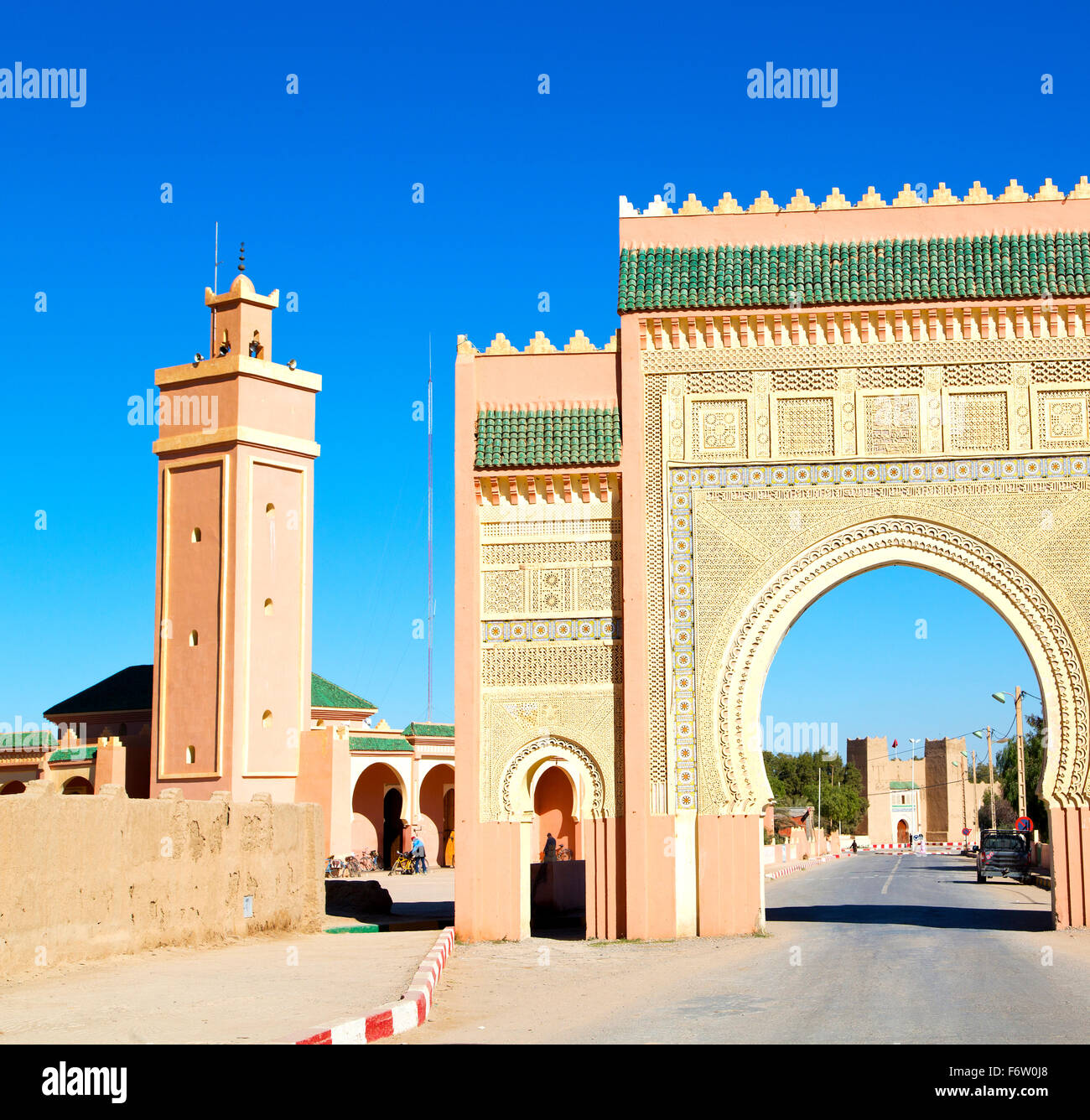 morocco arch in africa old construction the blue sky Stock Photo - Alamy