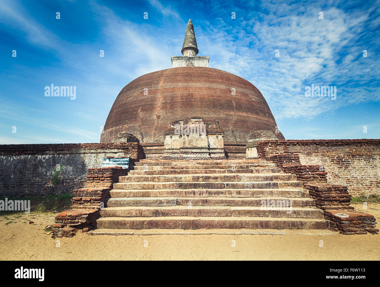 Rankoth Vehera in the world heritage city Polonnaruwa, Sri Lanka Stock ...
