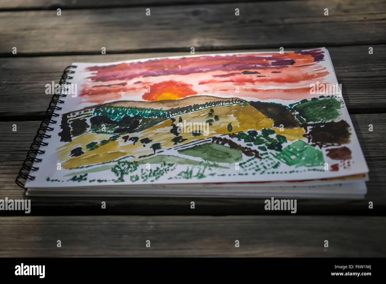 Landscape drawing hi-res stock photography and images - Alamy