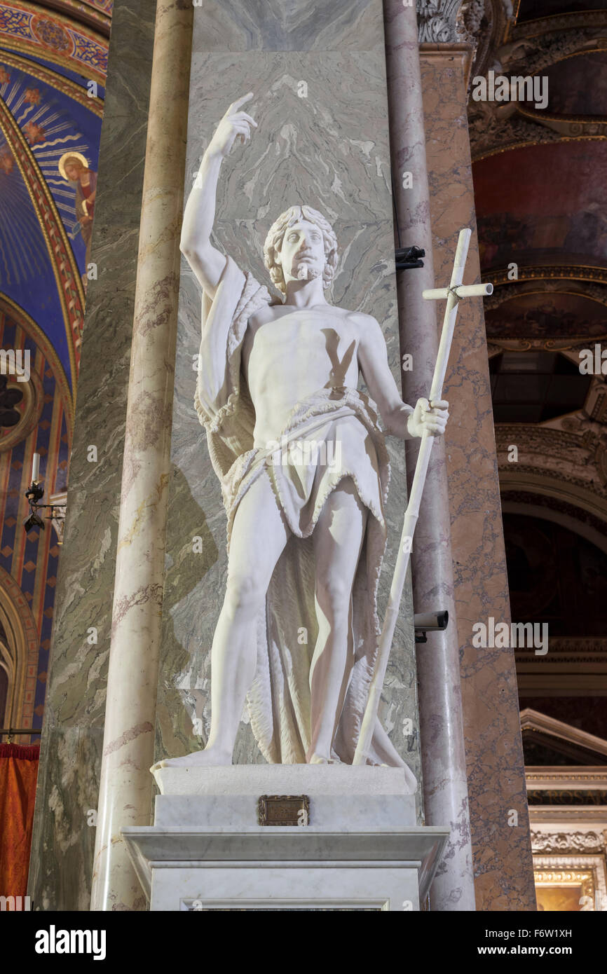 Statue of St. John the Baptist, Giovanni Obici, basilica of Saint Mary ...