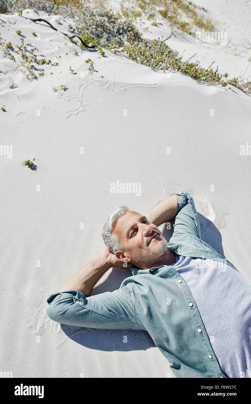 Best ager man at the beach Stock Photo - Alamy