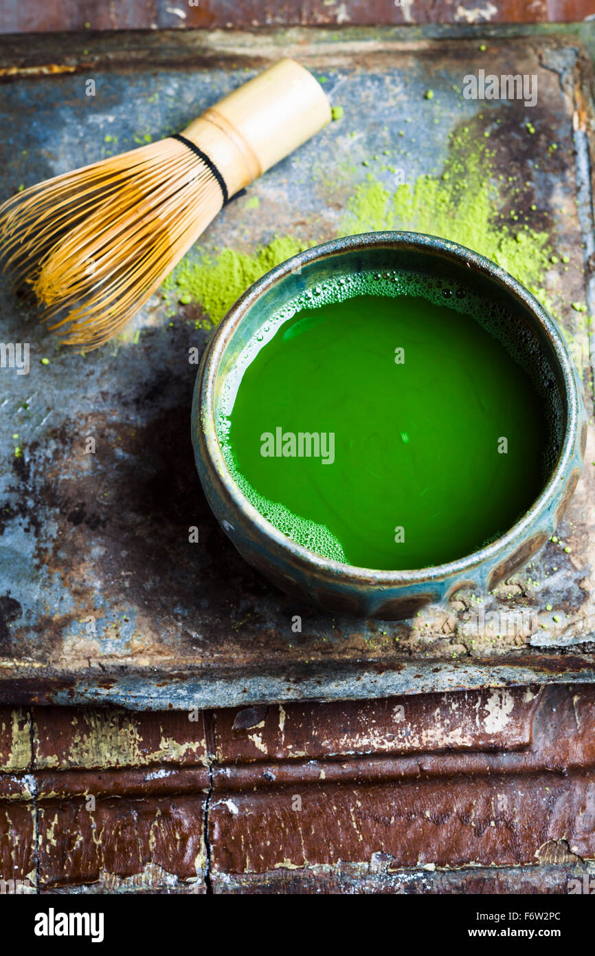 Chawan of matcha tea Stock Photo - Alamy