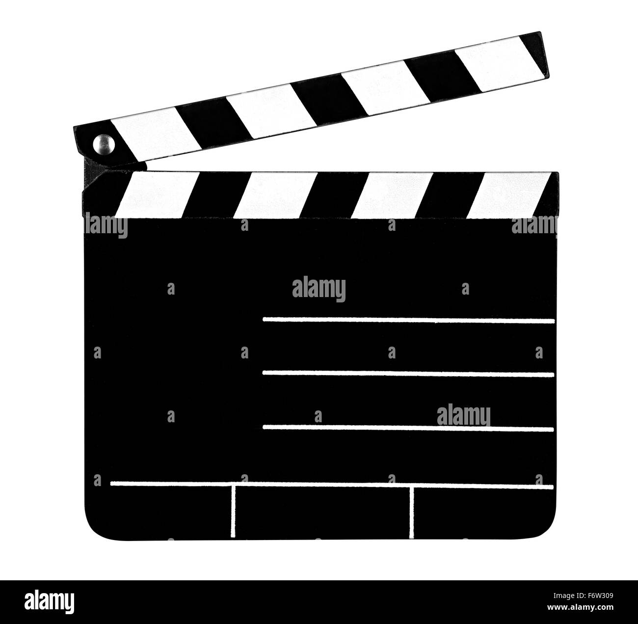 empty wooden clapperboard on white backgroud Stock Photo - Alamy