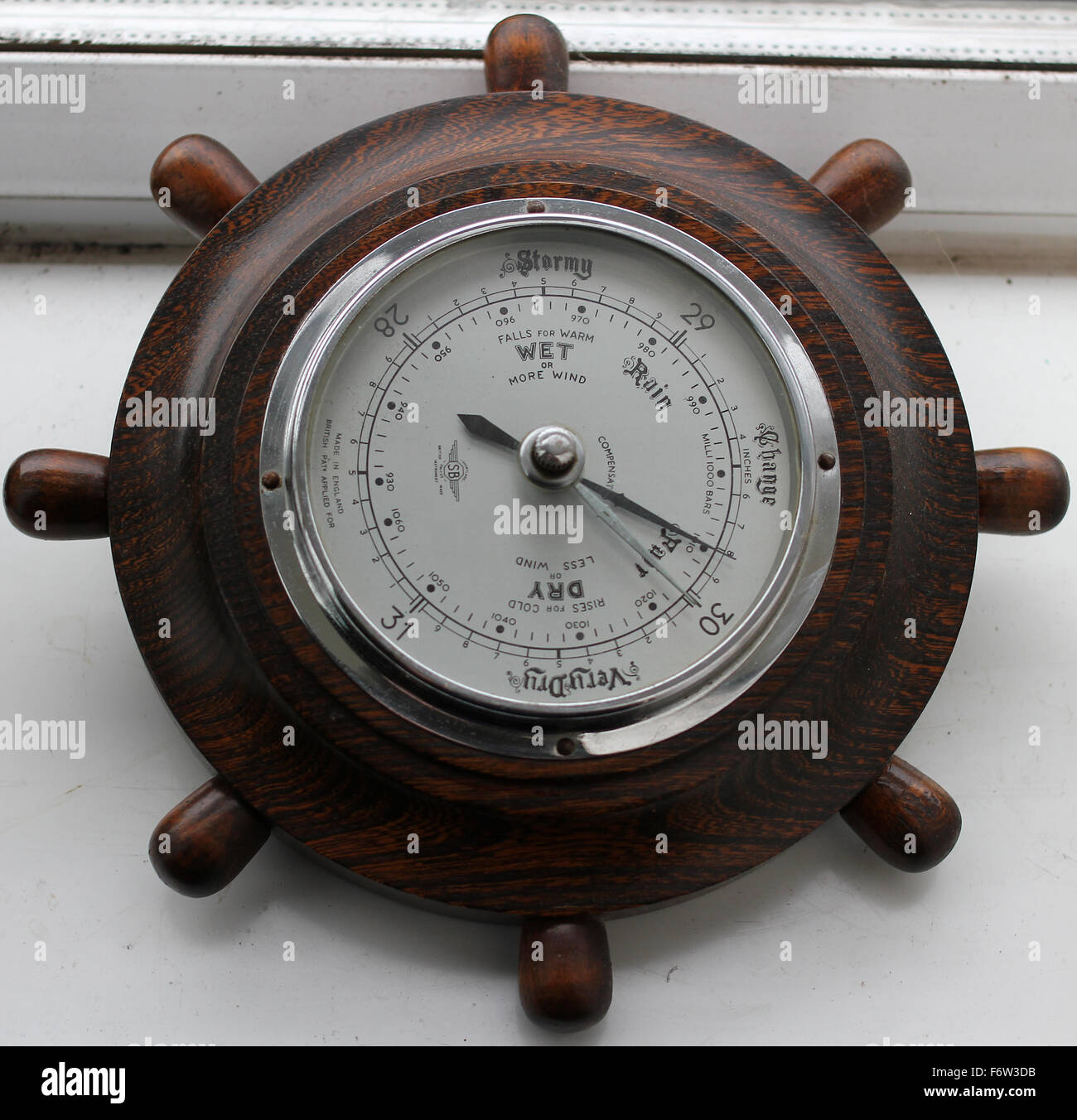 Old retro barometer Stock Photo - Alamy