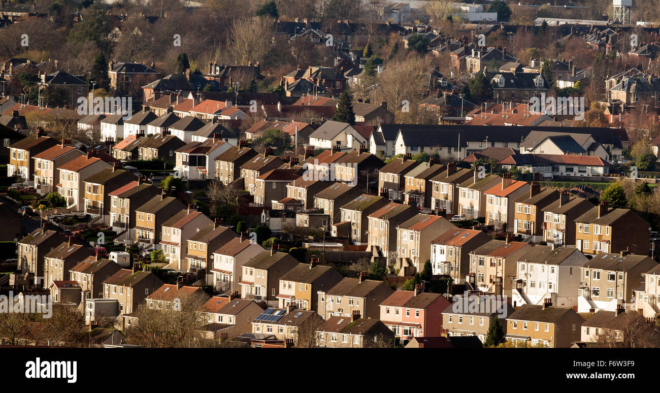 General View of suburban Houses in the UK Stock Photo - Alamy