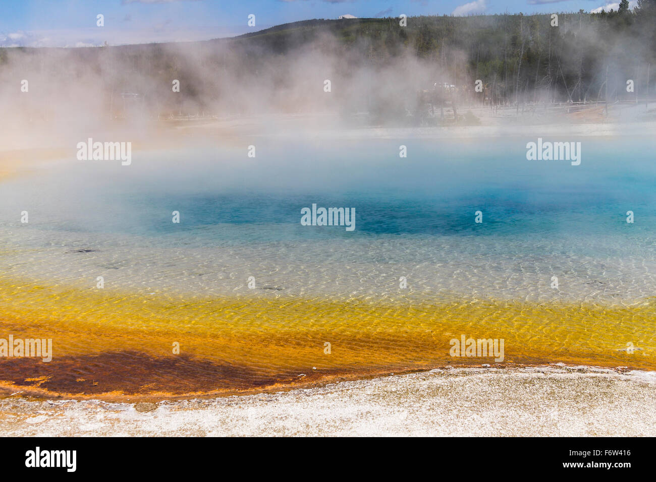 Colorful clear pool in Yellowstone Stock Photo - Alamy