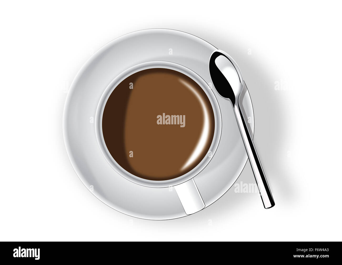 Coffee cup from above Cut Out Stock Images & Pictures - Alamy
