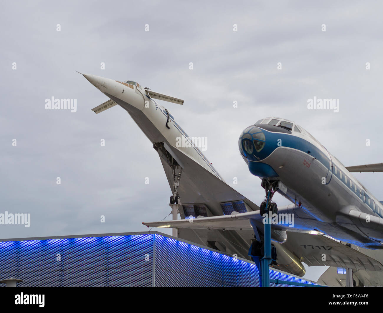 A discarded Russian Tupolev Tu-144 supersonic passenger aircraft on ...