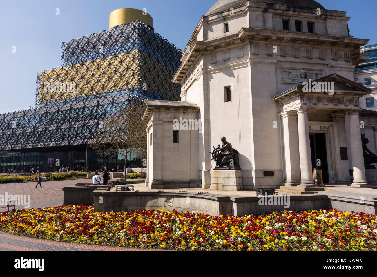Library of Birmingham and Hall of Memory in Centenary Square of Brimingham, UK Stock Photo - Alamy