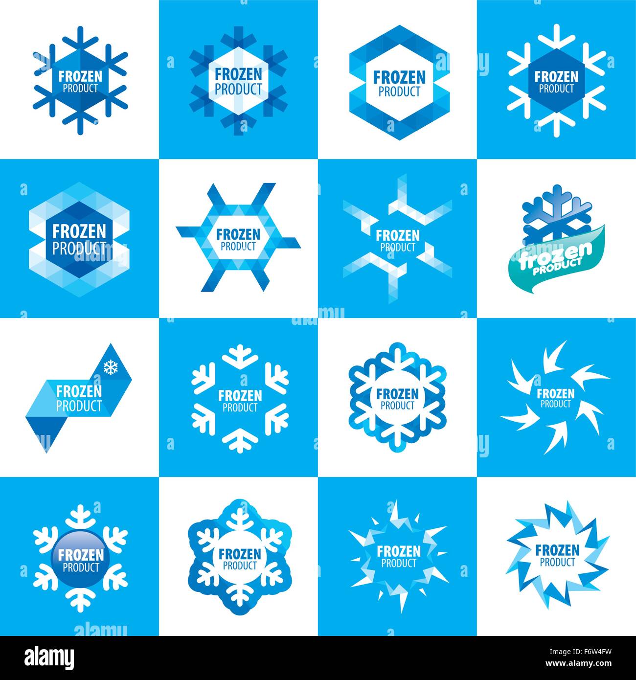 logos for frozen products Stock Vector Image & Art - Alamy