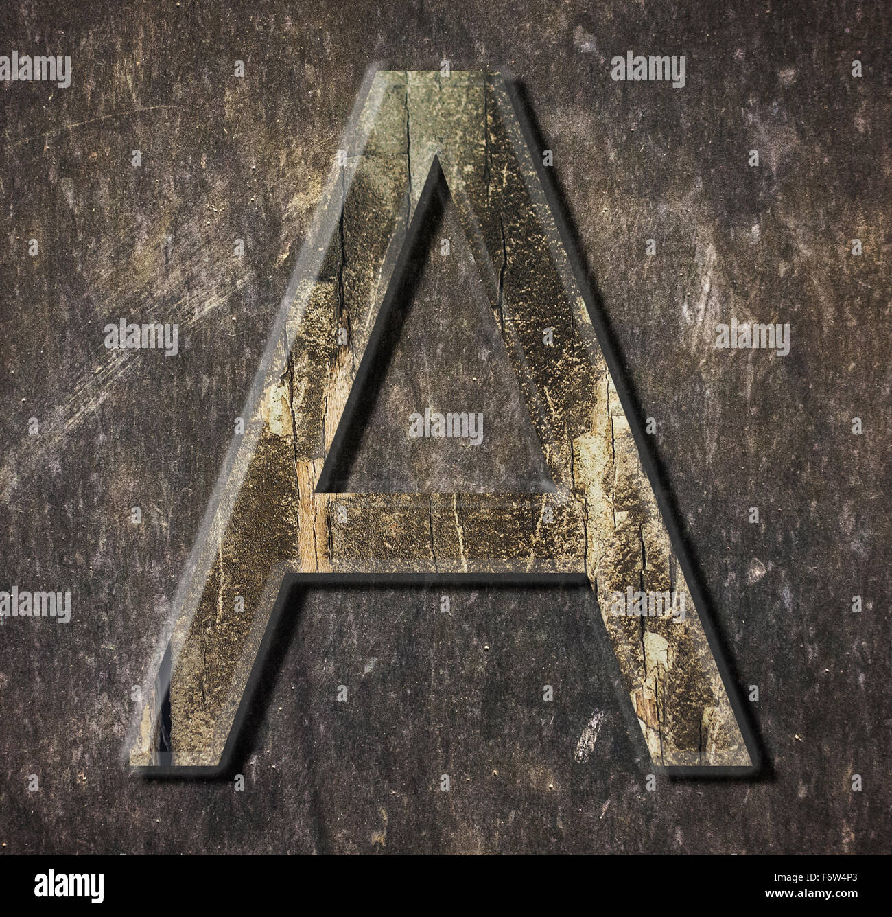 Metal dirty alphabet letter A Stock Photo - Alamy