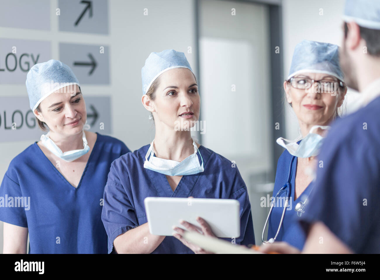 Doctors discussing in hospital Stock Photo - Alamy