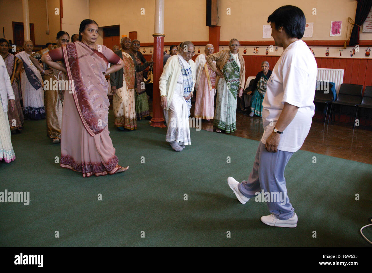Group of elderly women taking part in exercise class Stock Photo - Alamy