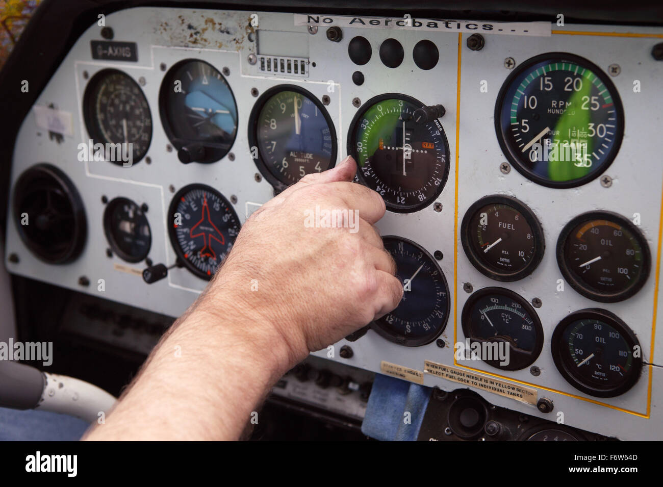 Close up of control panel in aircraft's cockpit Stock Photo - Alamy