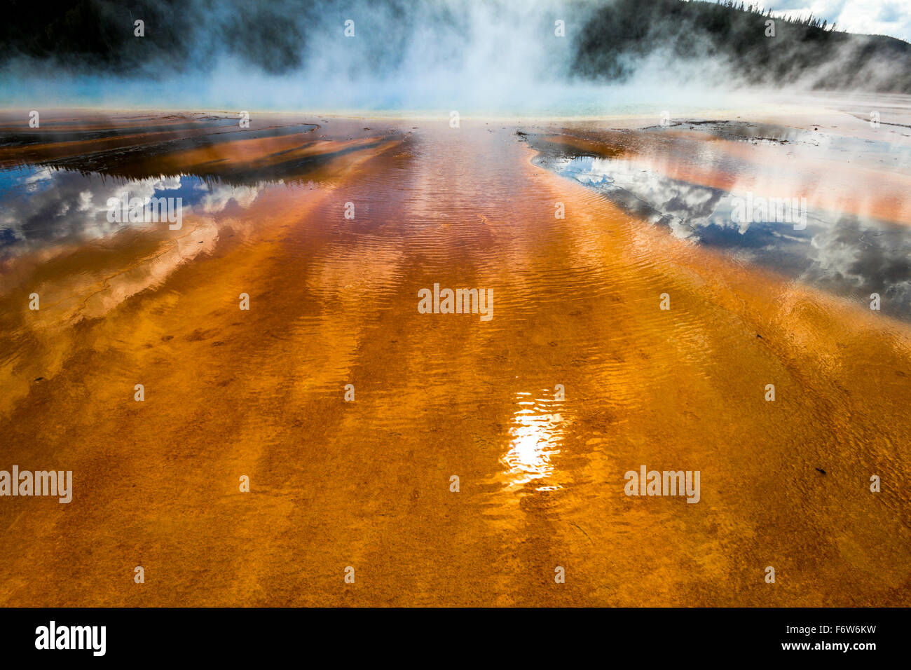 Grand Prismatic Spring Pool in Yellowstone Stock Photo - Alamy