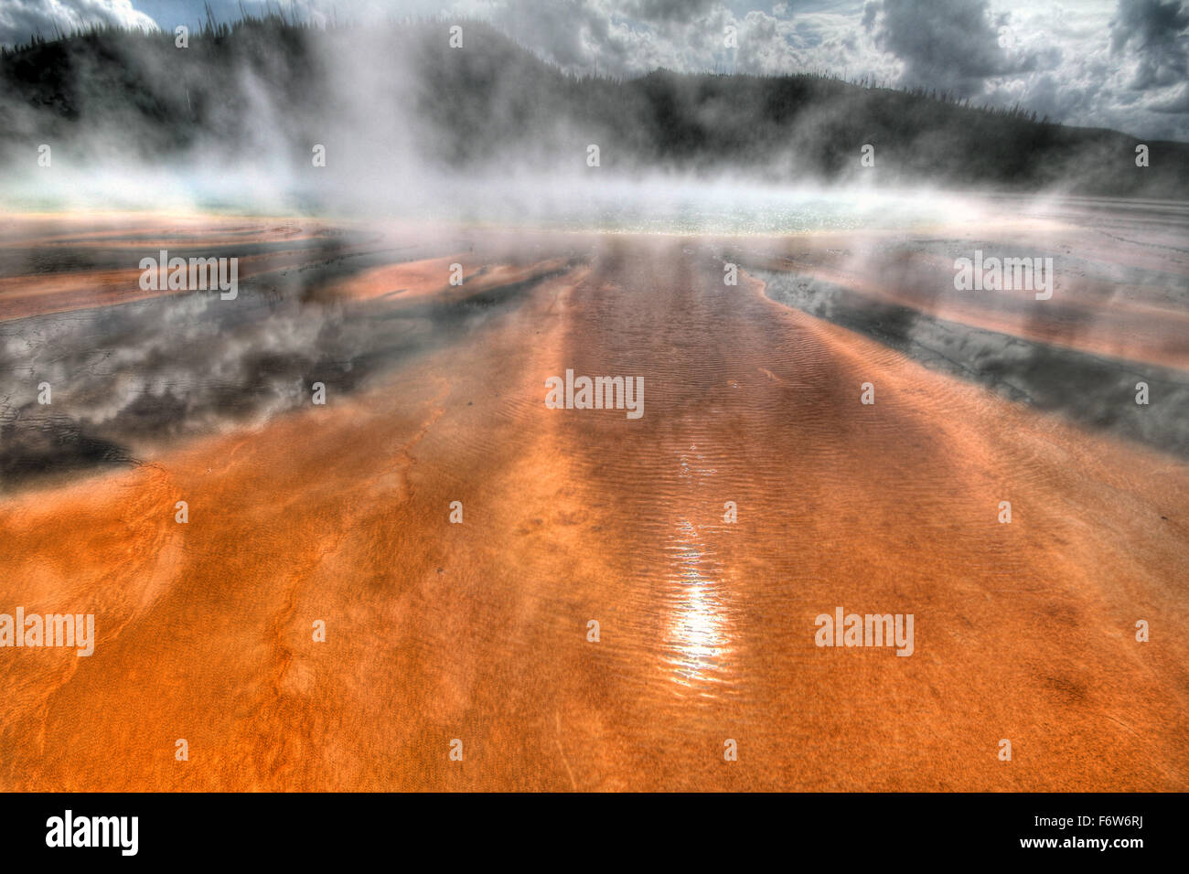 Grand Prismatic Spring Pool in Yellowstone Stock Photo - Alamy