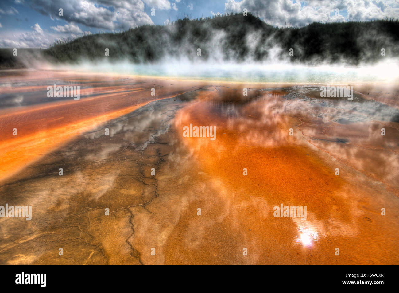 Grand Prismatic Spring Pool in Yellowstone Stock Photo - Alamy