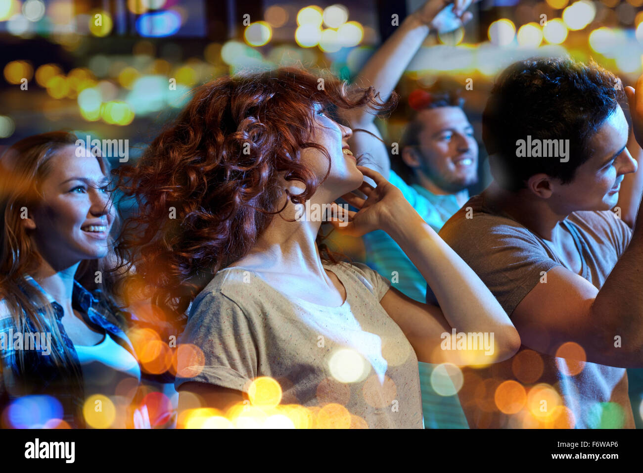 Night club lights woman hi-res stock photography and images - Alamy
