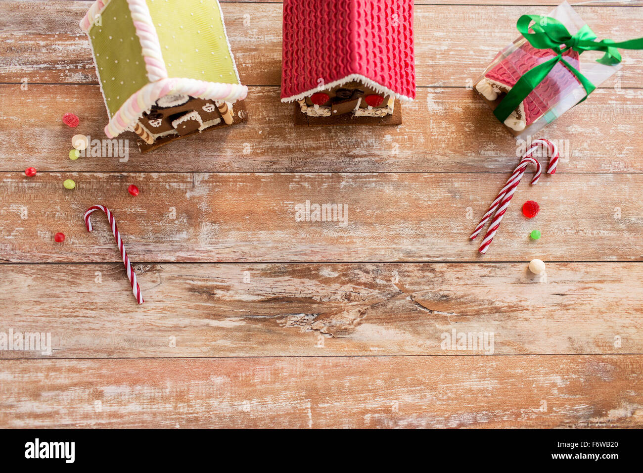 closeup of beautiful gingerbread houses at home Stock Photo - Alamy