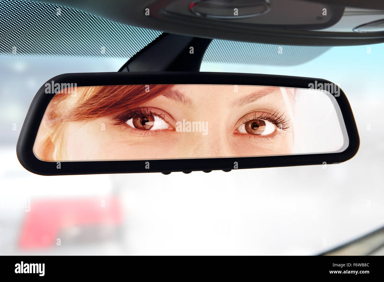 Rearview mirror car driving through hi-res stock photography and images ...