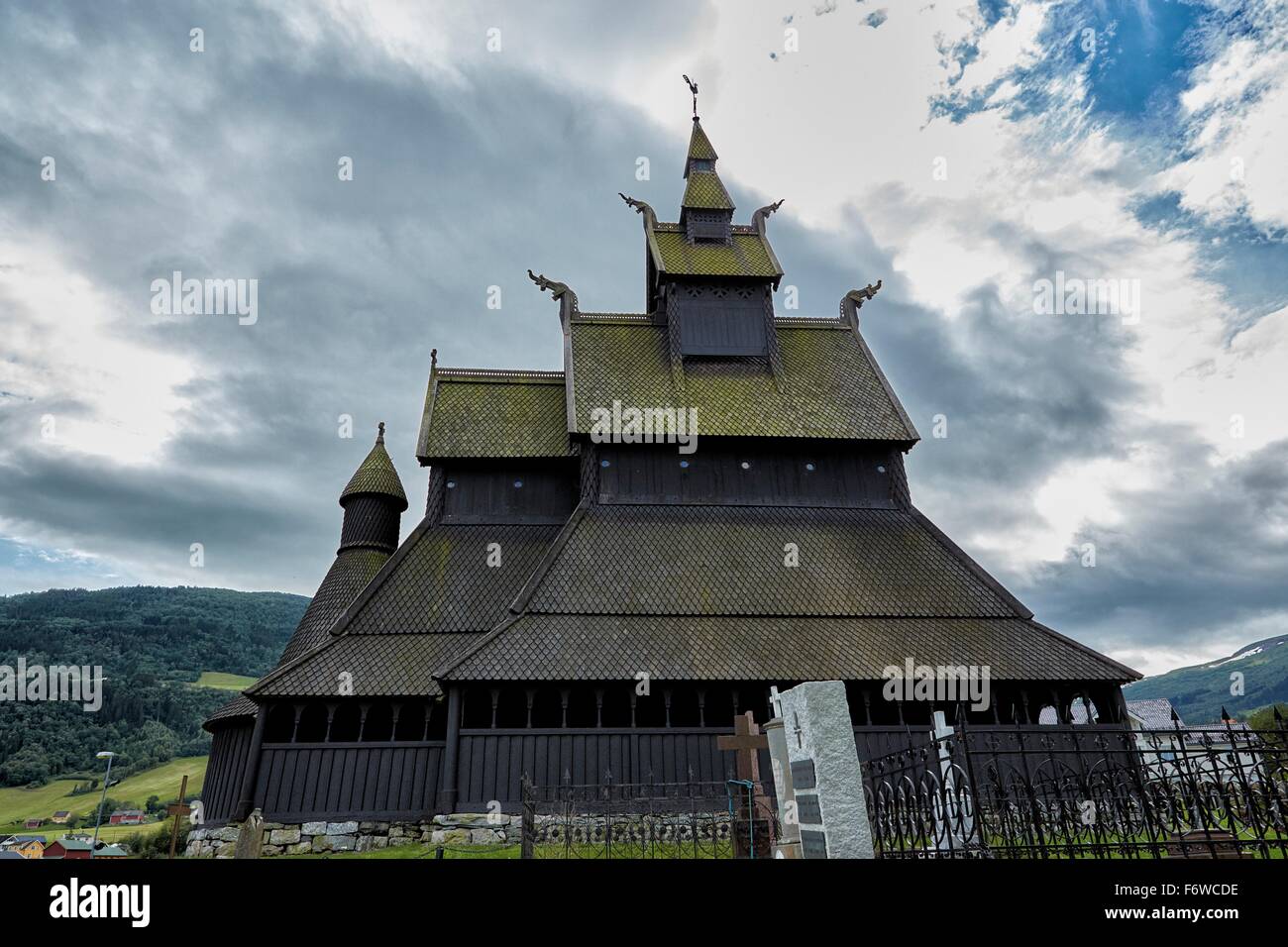 The Historic Norwegian Hopperstad Stave Church In Vikøyri, Vik, Norway ...