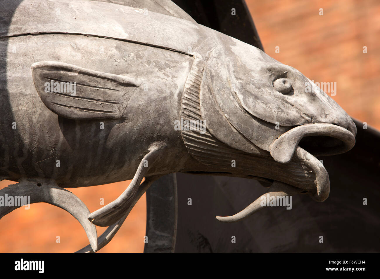 UK, England, Yorkshire, Hull, Museum Quarter, cod fish sculpture built ...