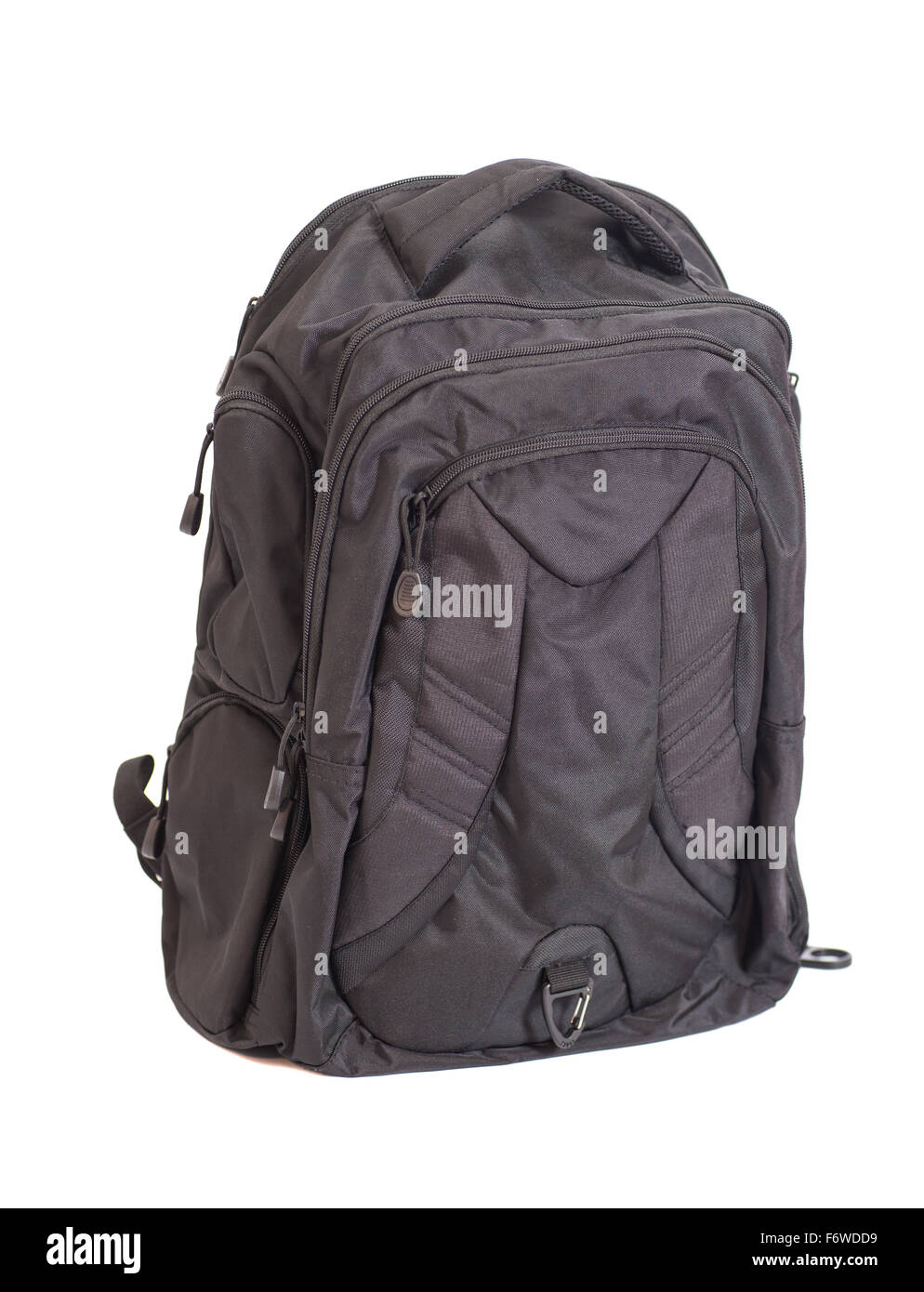Black Backpack isolated on white background Stock Photo - Alamy