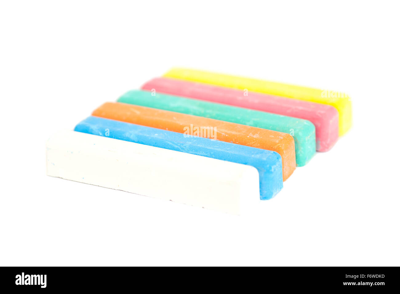 Color chalk pastels isolated on white Stock Photo - Alamy