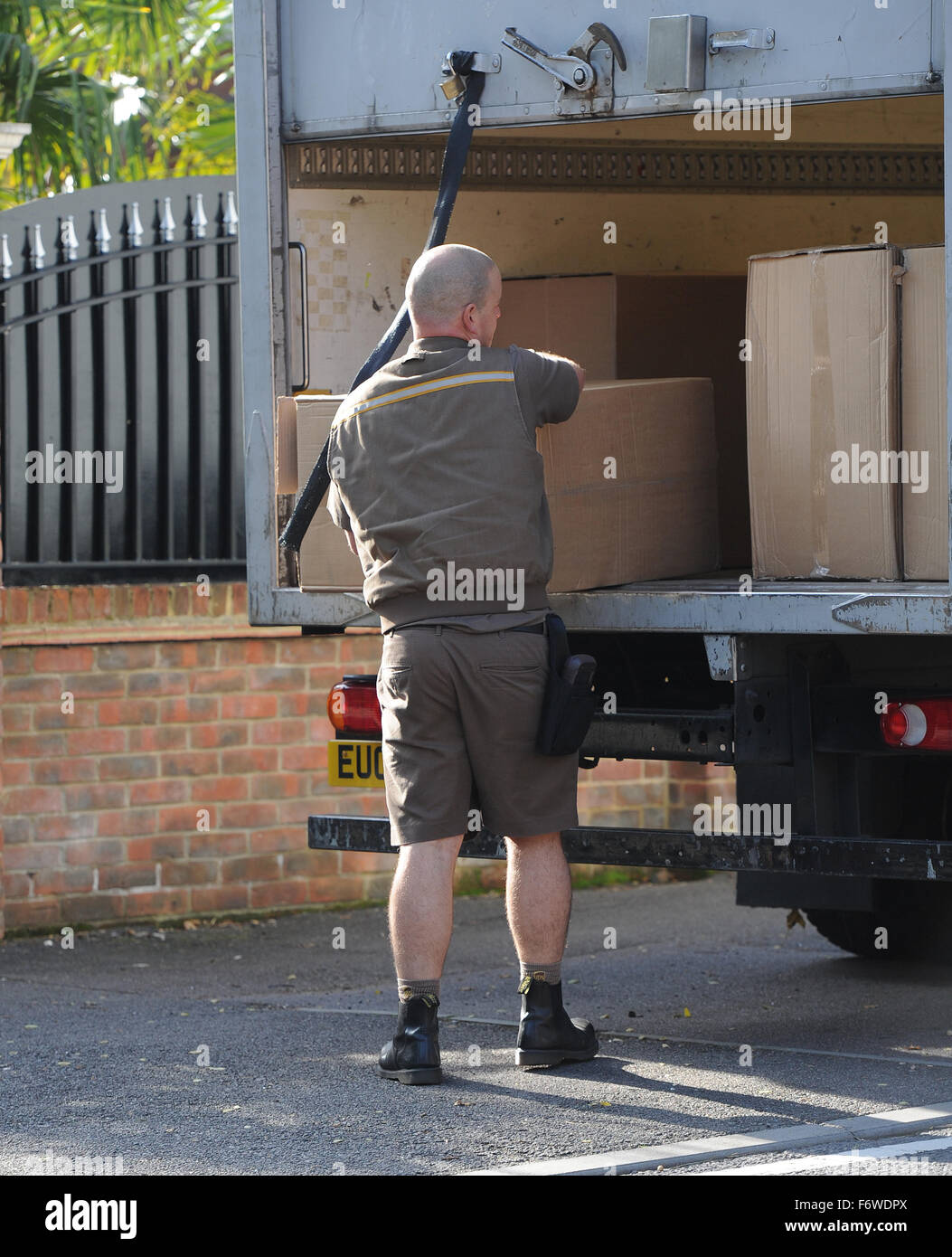 More deliveries turn up at the X Factor House including a large table ...