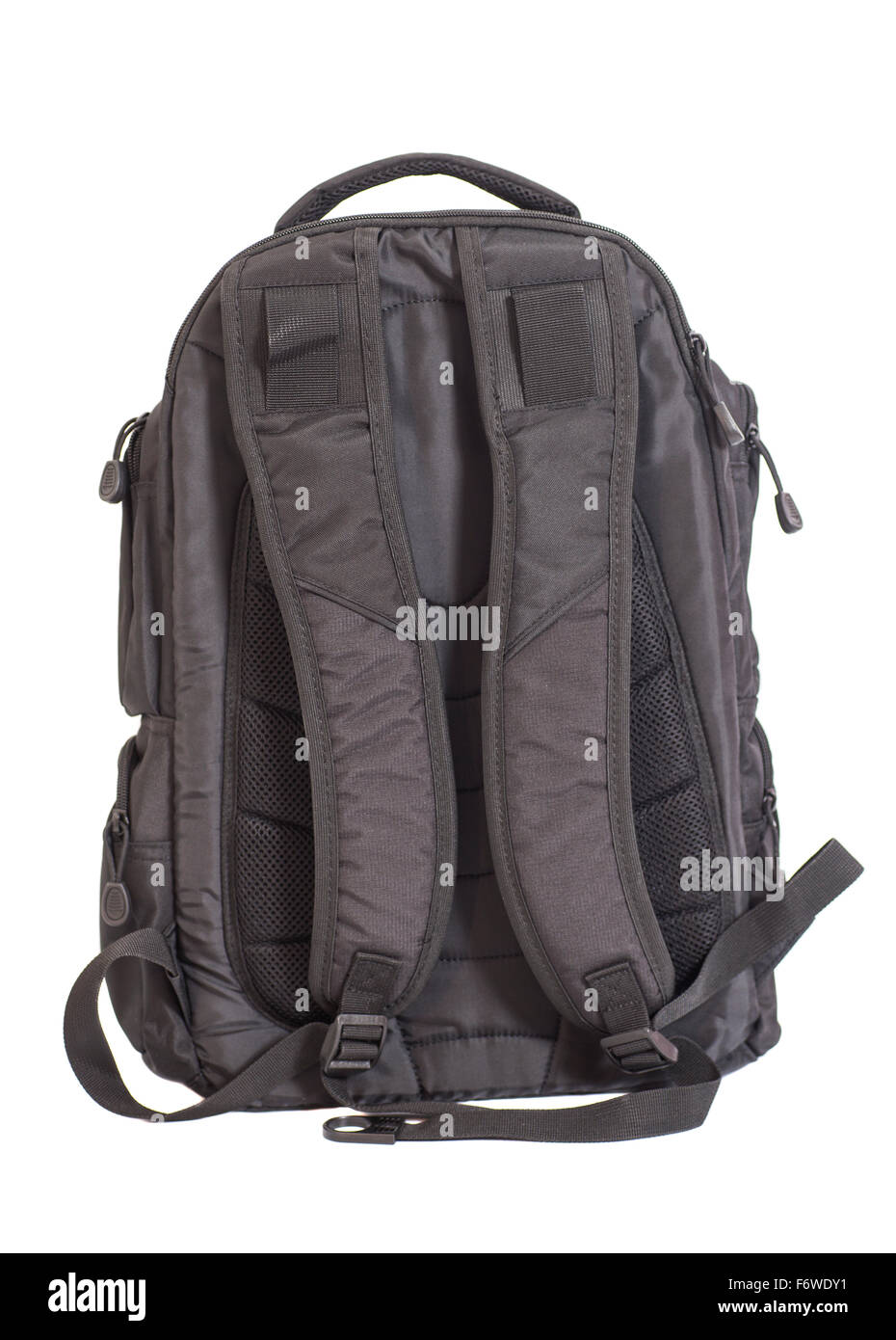 Black Backpack isolated on white background Stock Photo - Alamy