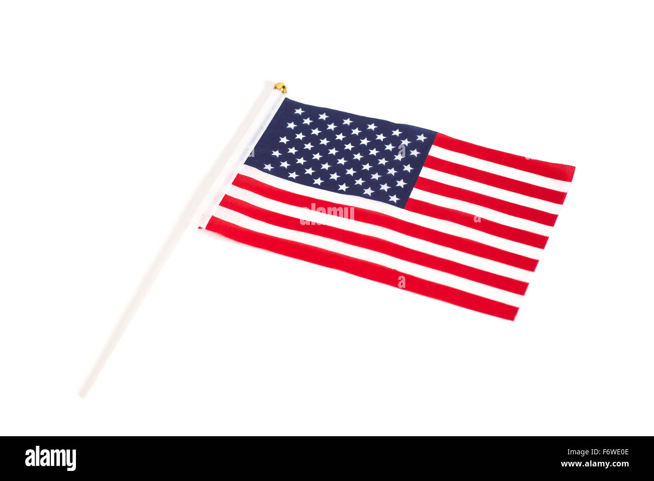 American flag isolated on white Stock Photo - Alamy